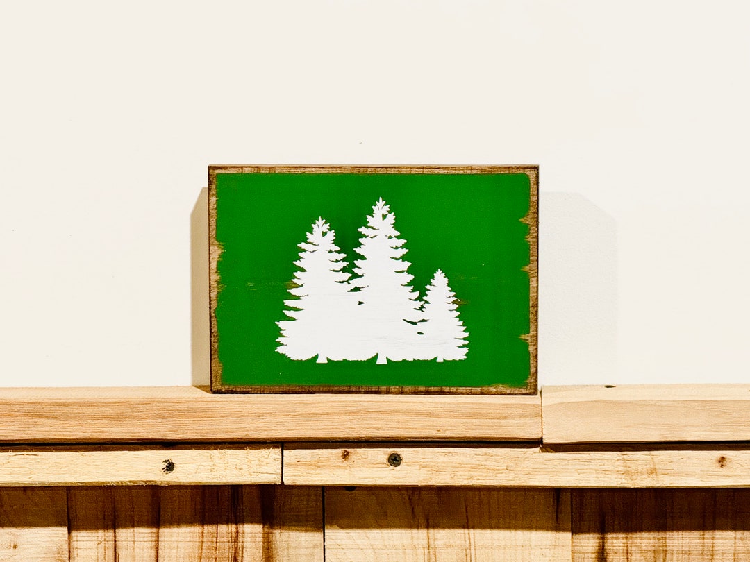 Christmas Trees Mini Sign Christmas Home Decor Christmas Table Sign ...