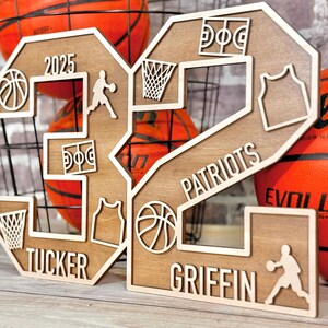Basketball Player & Number Sign | Laser Cut Personalized Basketball ...