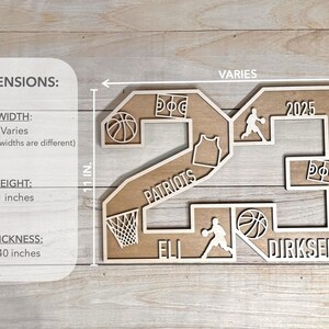 Basketball Player & Number Sign | Laser Cut Personalized Basketball ...