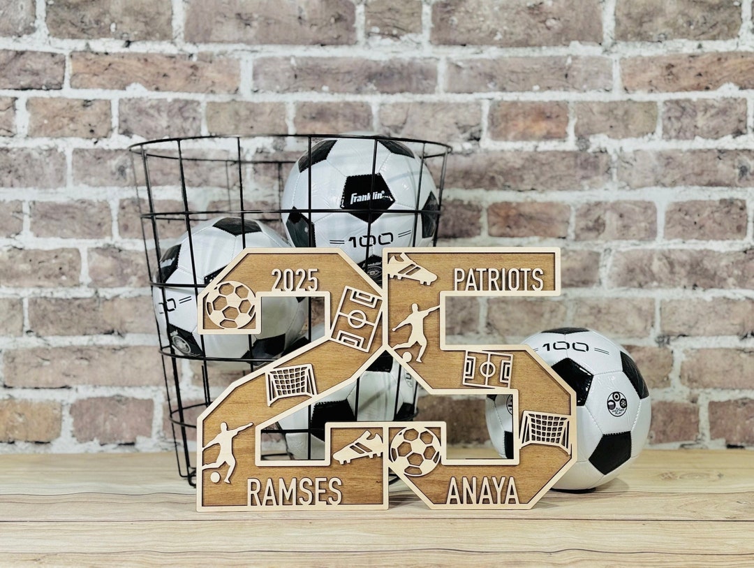 Soccer Player & Number Sign | Laser Cut Personalized Soccer Sign ...