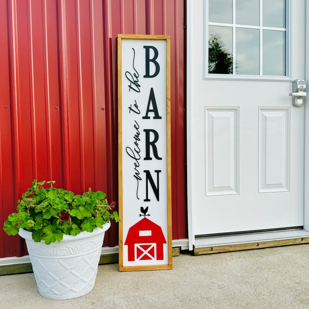 Welcome to the Barn 3D Framed Sign | Barn Framed Welcome Sign ...