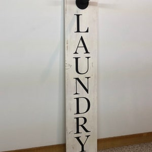 Laundry Sign With Hanging Pole Rustic Laundry Room Hanger - Etsy