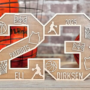 Basketball Player & Number Sign | Laser Cut Personalized Basketball ...