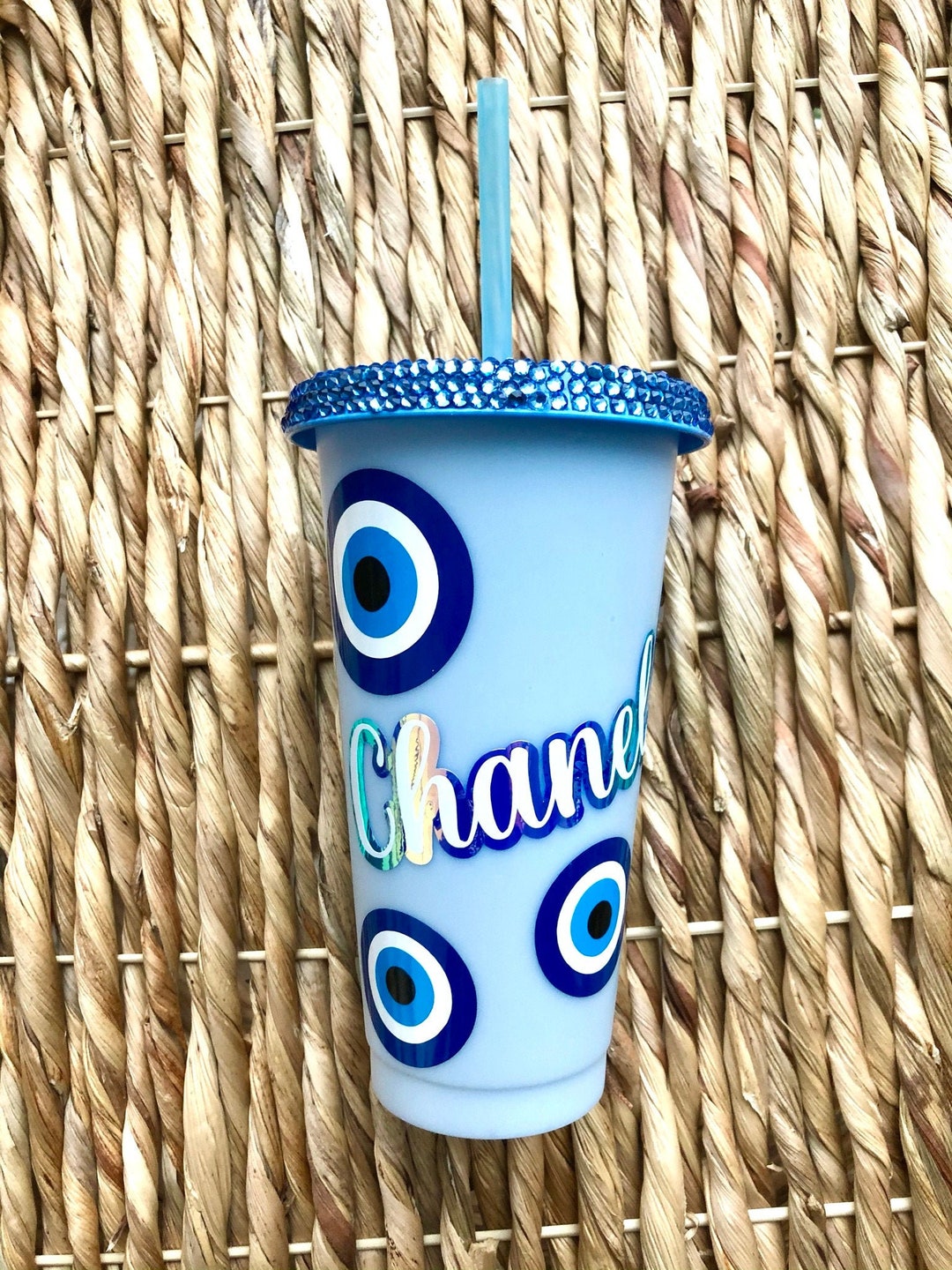 Evil Eye Cup With Bling Lid Protect Your Energy Protect Your Vibes Evil ...