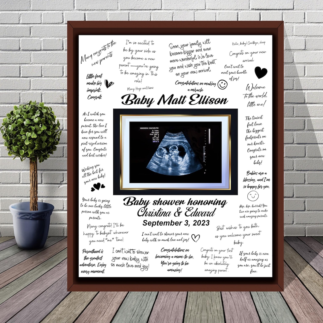 Baby Shower Guest Book, Baby Shower Sign in Board, Baby Shower Signing ...