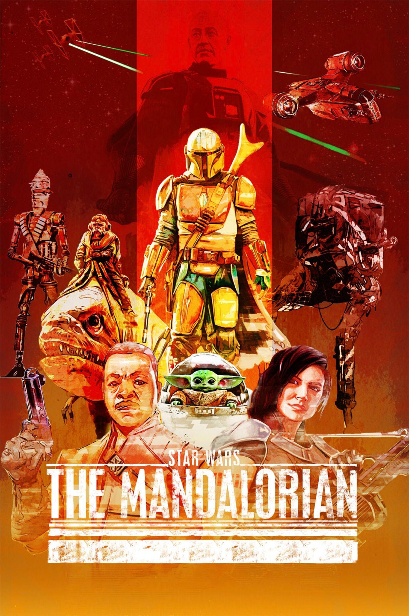 The Mandalorian Star Wars Poster Print Wall Art Playroom - Etsy