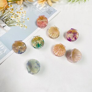 Small Shell Hair Claw Clips, Seashell Hair Claw Clips, Cute Color ...