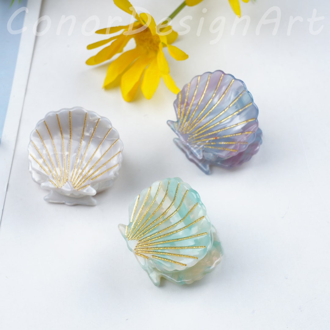 Small Shell Hair Claw Clips, Seashell Hair Claw Clip, Creative Tortoise ...