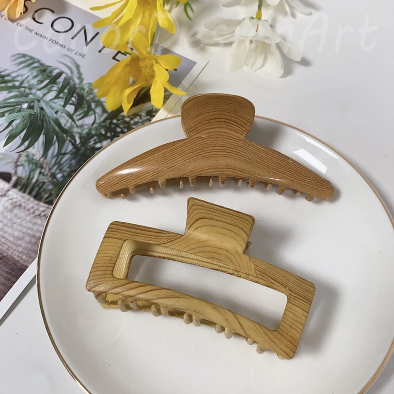 Wooden Hair Clip - Etsy