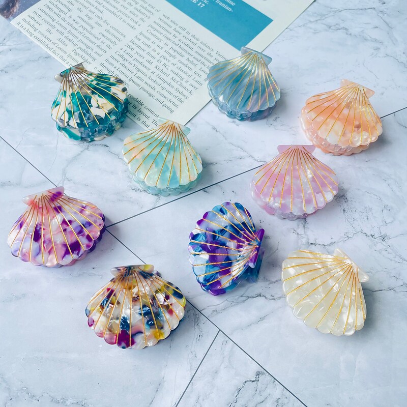 Sea Shell Hair Clips - Etsy