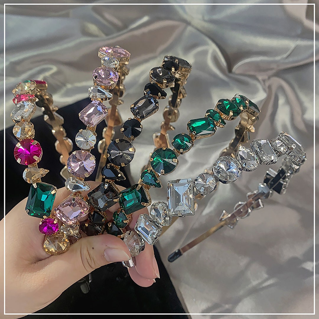 Princess Gemstone Headband in Multiple Colours Jeweled - Etsy