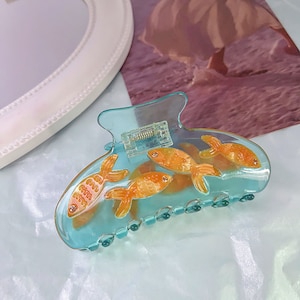 Cute Goldfish Acetate Hair Claws, Kawaii Goldfish Hair Claw Clips ...