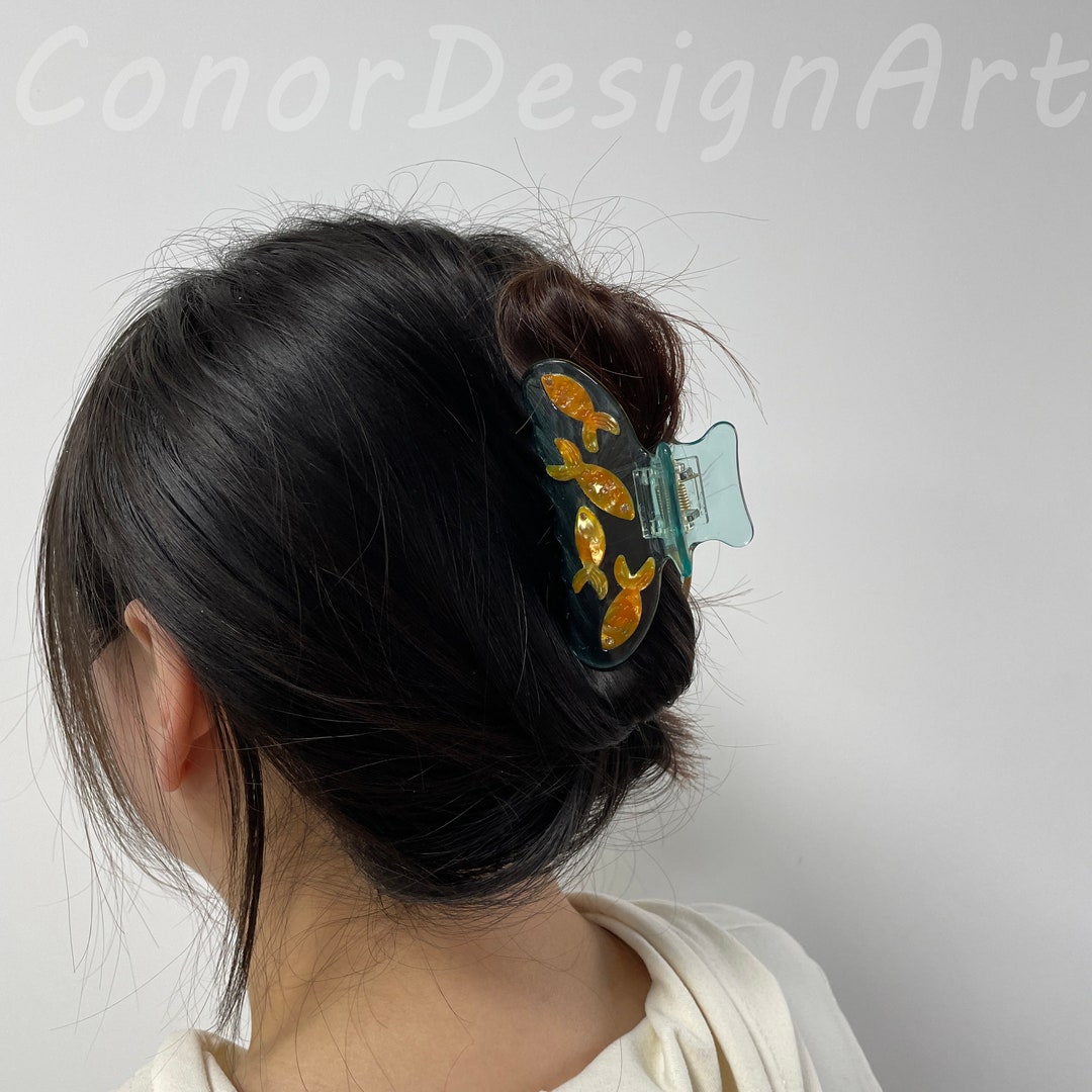 Cute Goldfish Acetate Hair Claws, Kawaii Goldfish Hair Claw Clips ...