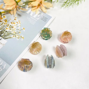 Small Shell Hair Claw Clips, Seashell Hair Claw Clips, Cute Color ...