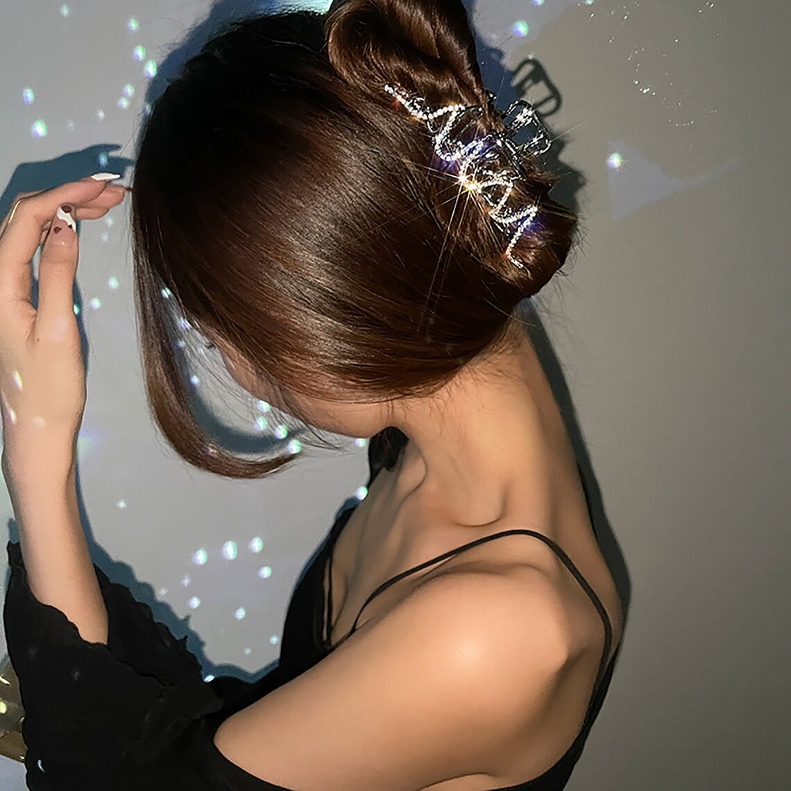 Shiny Rhinestone Metal Hair Claw Clip Hair Claw Clip for Thin | Etsy