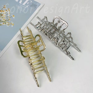 Shiny Rhinestone Metal Hair Claw Clip, Hair Claw Clip for Thin and ...