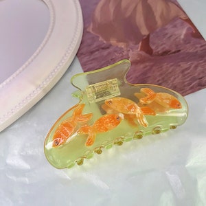 Cute Goldfish Acetate Hair Claws, Kawaii Goldfish Hair Claw Clips ...