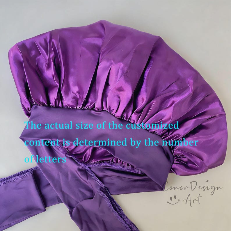 Custom Name Satin Sleep Bonnet,satin Bonnet With Adjustable Stretch ...