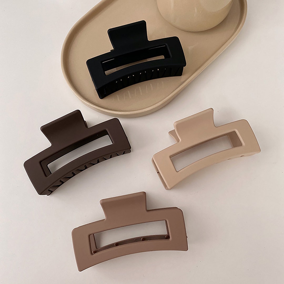 Morandi Color Matte Rectangle Acrylic Hair Claw Clip Hair - Etsy