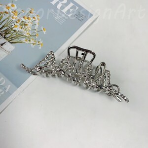 Shiny Rhinestone Metal Hair Claw Clip, Hair Claw Clip for Thin and ...