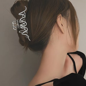Shiny Rhinestone Metal Hair Claw Clip Hair Claw Clip for Thin - Etsy