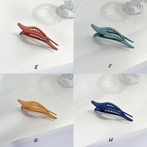 Vintage Morandi Matte Hair Clips, Matte Solid Color Clips for Women ...