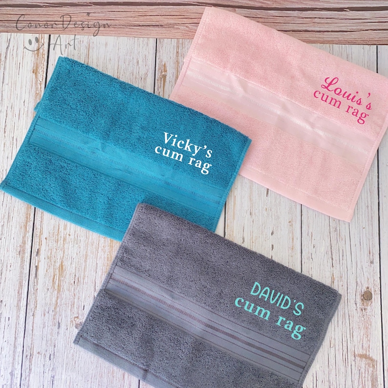 Custom Cum Rag,personalized Embroidery Cum Rag,anniversary Gift,funny ...