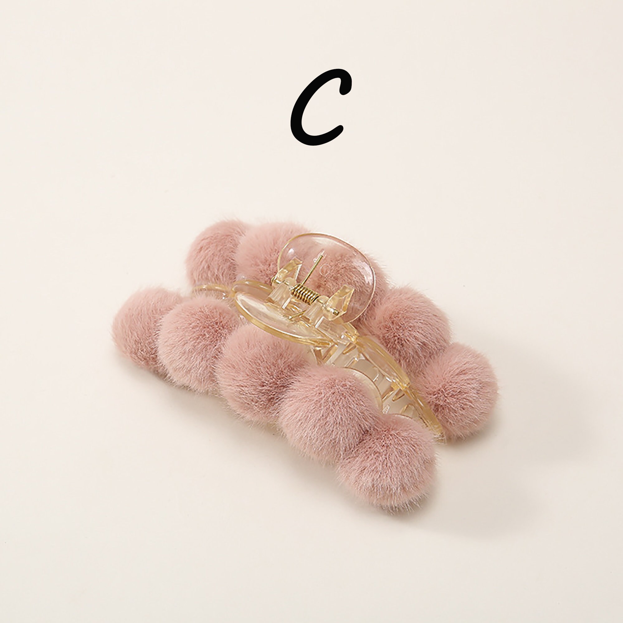 Large Plush Hair Claw Clips Fuzzy Hair Catch Barrette Winter - Etsy UK