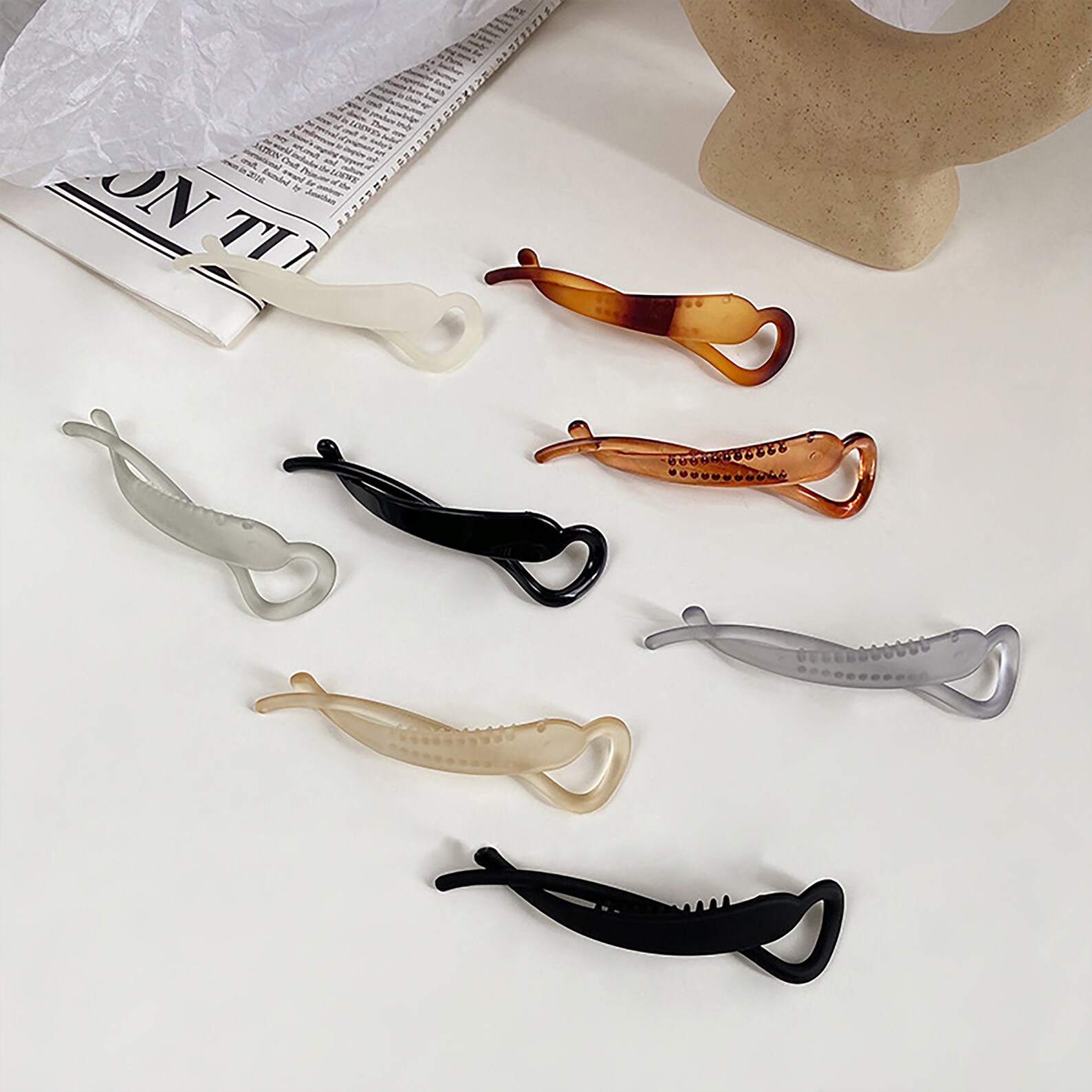 Matte Acrylic Duckbill Clear Hair Claw Clips Simple - Etsy