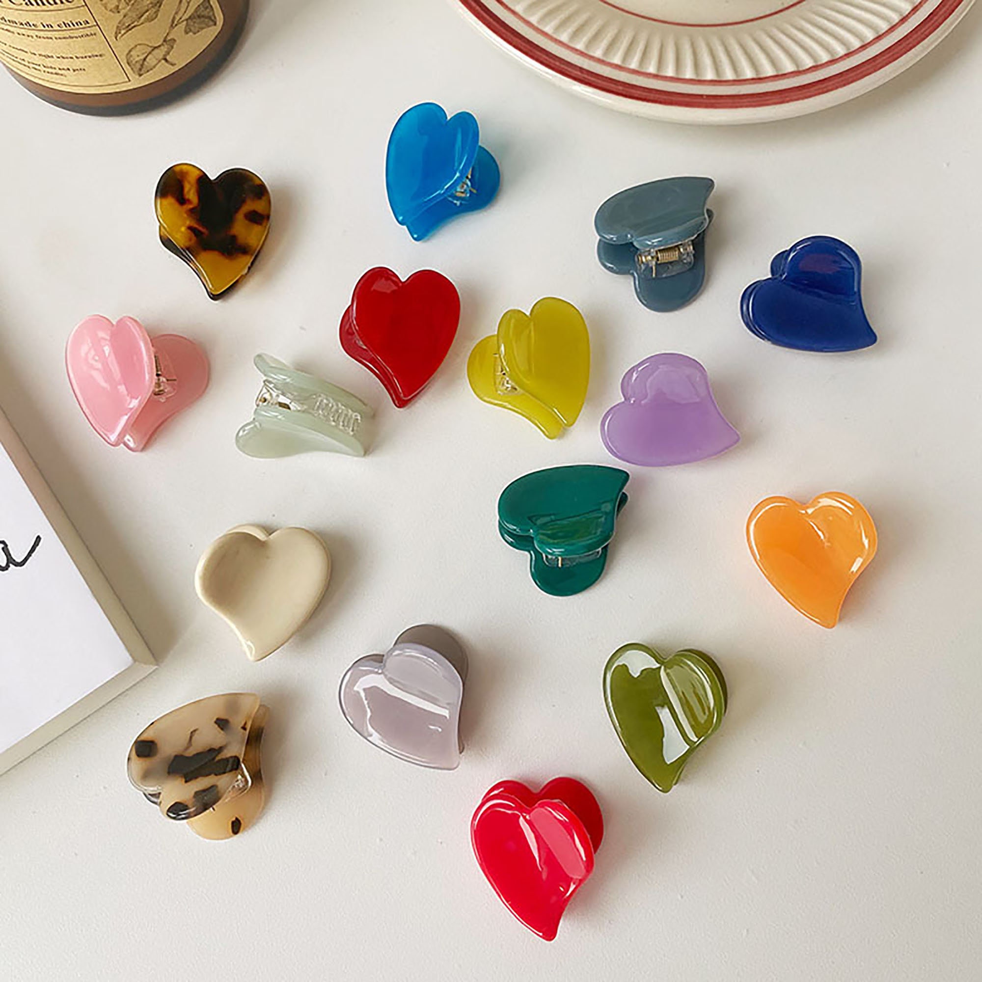 2pcs Small Heart Hair Claw Clip Mini Love Hair Claw Clip | Etsy