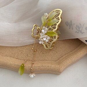 Vintage Jasmine Tassel Butterfly Hair Claw Clips Elegant - Etsy