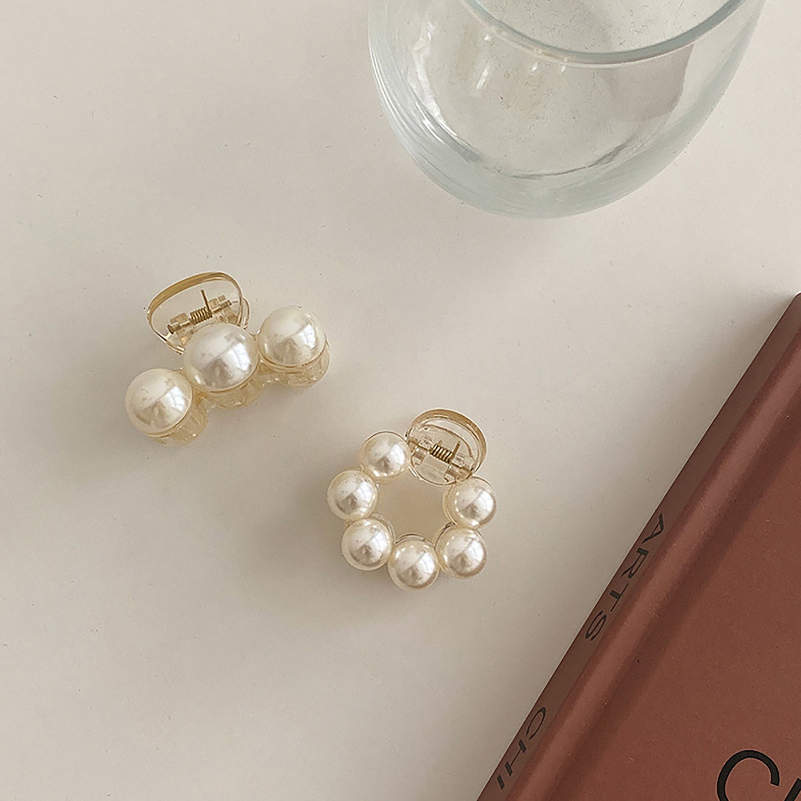 Mini Pearl Hair Clips Small Pearl Hair Claw Elegant Hair - Etsy
