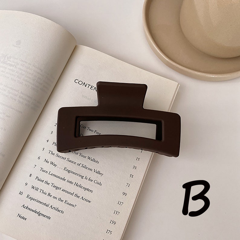 Morandi Color Matte Rectangle Acrylic Hair Claw Clip Hair - Etsy