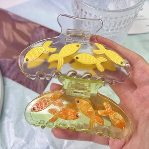 Cute Goldfish Acetate Hair Claws, Kawaii Goldfish Hair Claw Clips ...