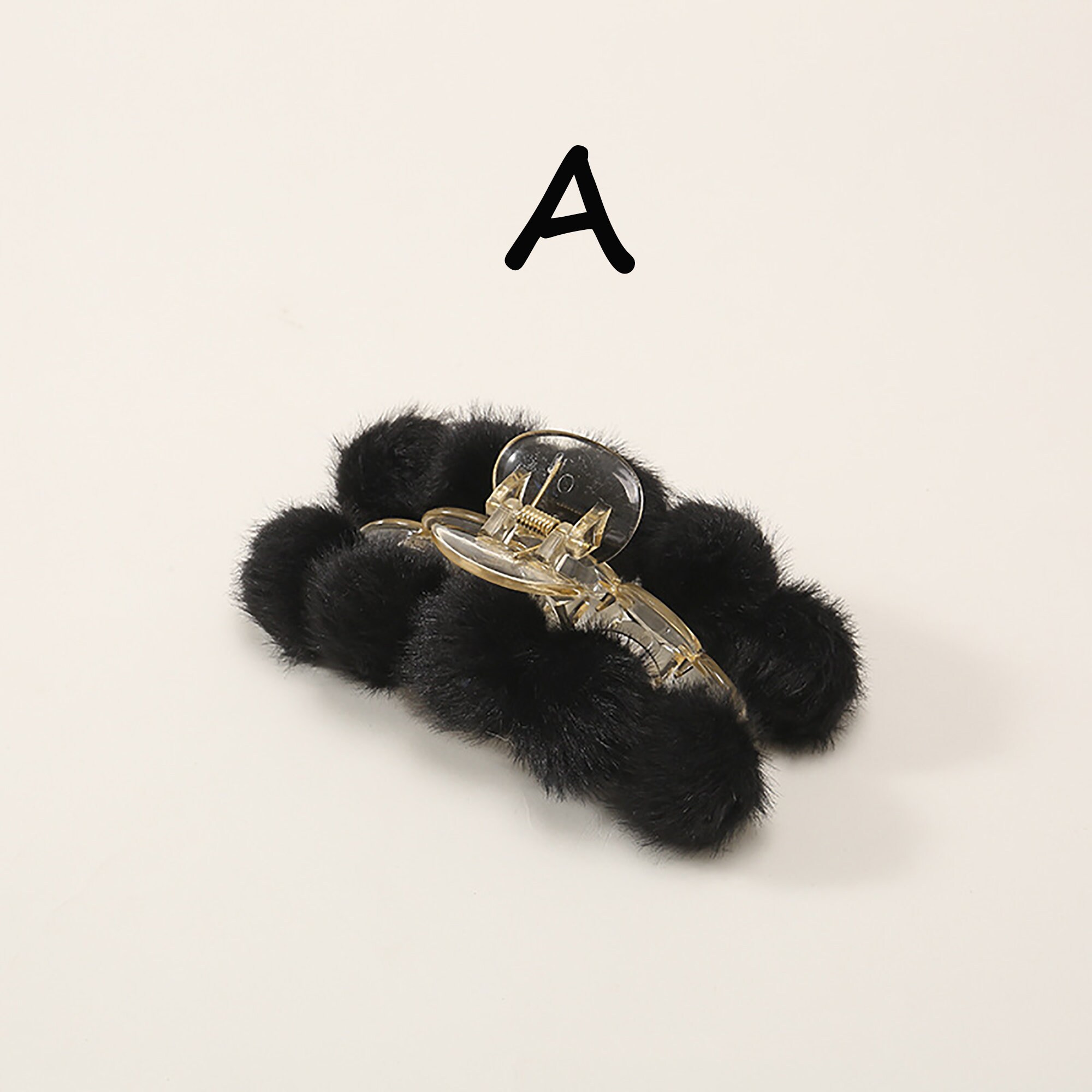 Large Plush Hair Claw Clips Fuzzy Hair Catch Barrette Winter - Etsy UK