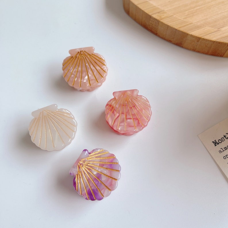 Small Shell Hair Claw Clips Seashell Hair Claw Clip Cute - Etsy