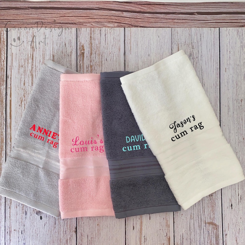 Custom Cum Rag,personalized Embroidery Cum Rag,anniversary Gift,funny ...