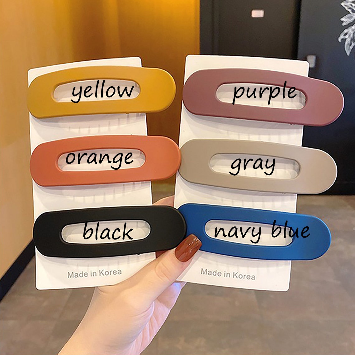 Large Matte Hair Claw Clip Minimalist Hair Clip Matte - Etsy