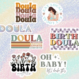 14 Count Glossy Birth Worker Sticker Pack for Laptops, Phones, Car ...