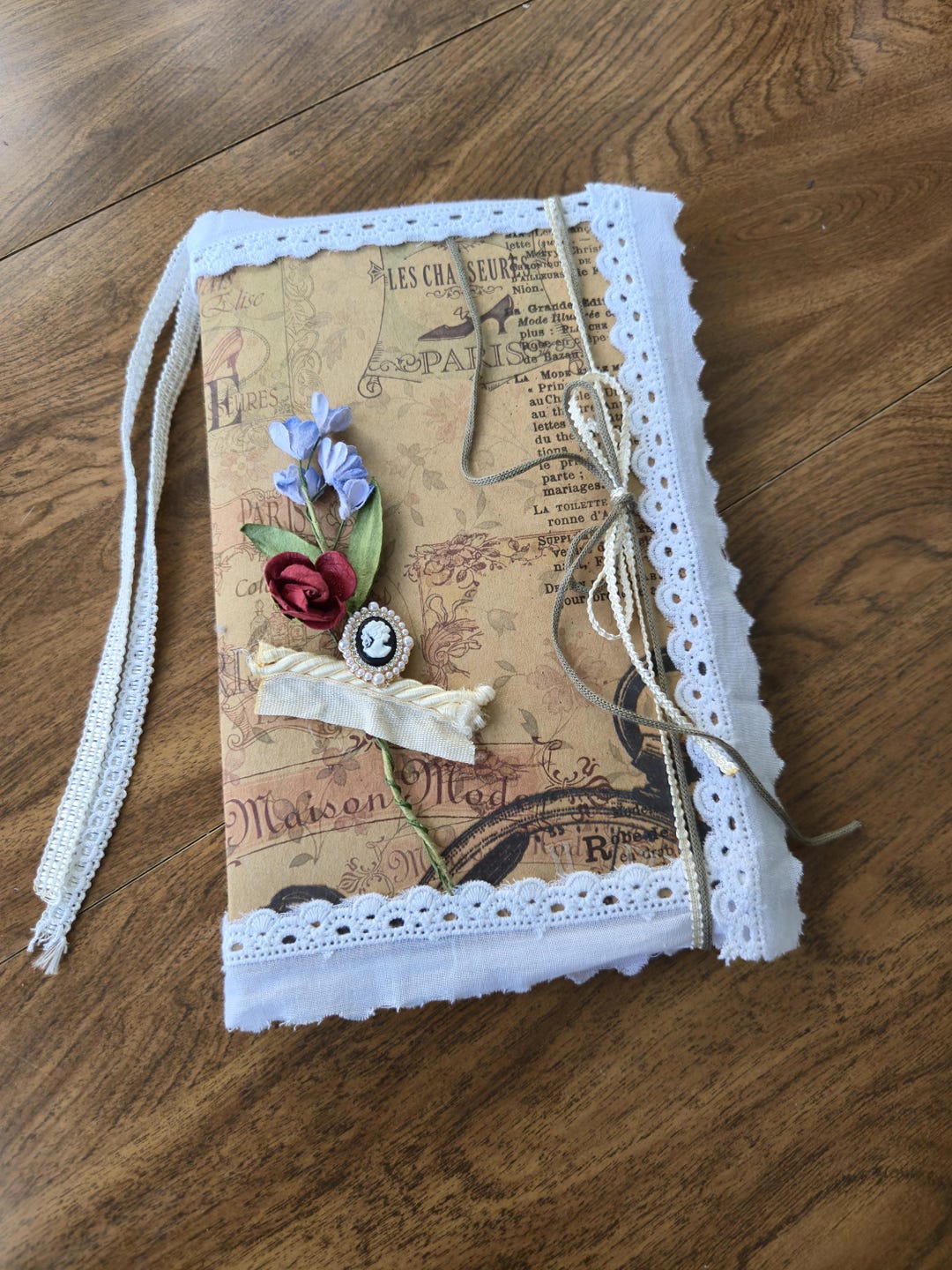 Starter Junk Journal, Vintage Pages, Handmade, Junk Book, Floral, Blank ...