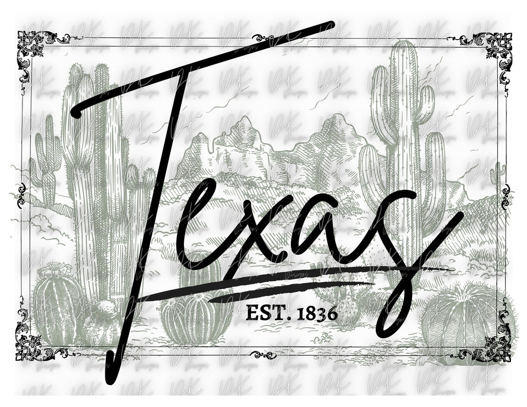 Texas and Cactus Png, Sublimation File, Cactus Svg, Lonestar State Png ...