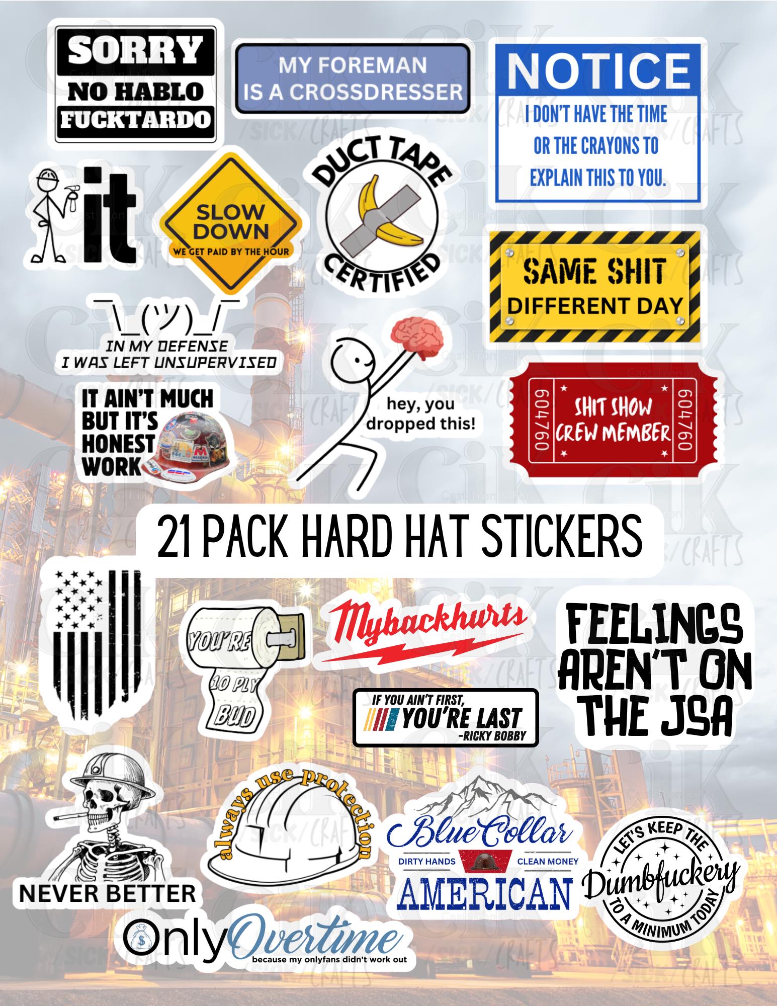 Hard Hat Stickers, Blue Collar Stickers, Construction, Boilermaker ...