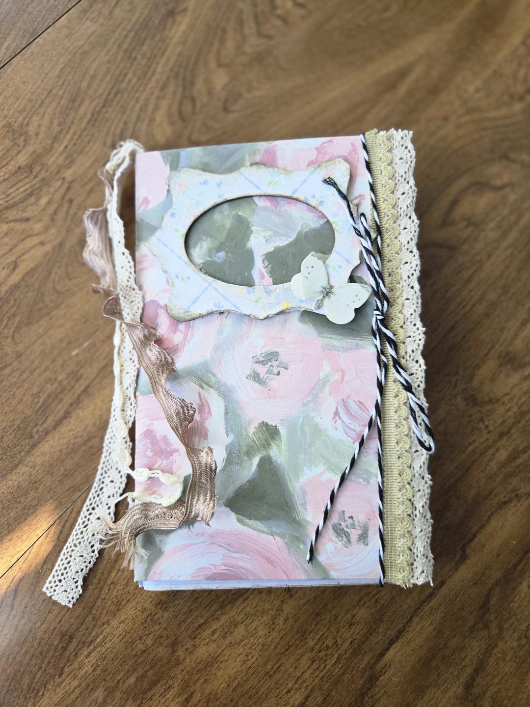 Handmade Junk Journal, for Beginners, Roses, Vintage Pages, Floral ...