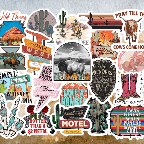 Western Stickers - Etsy
