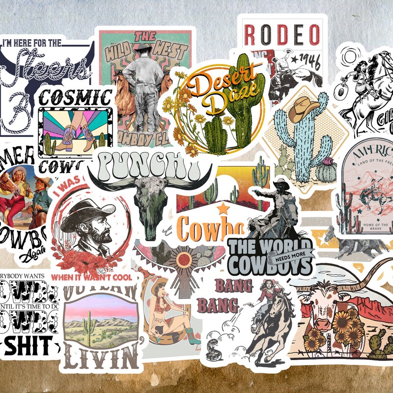 Western Stickers - Etsy