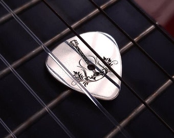 Silver Guitar Pick - Etsy