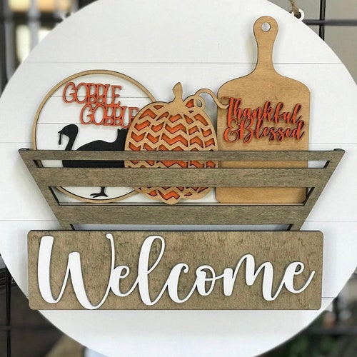 10 Interchangeable Welcome Round Sign INSERT ONLY Unfinished - Etsy