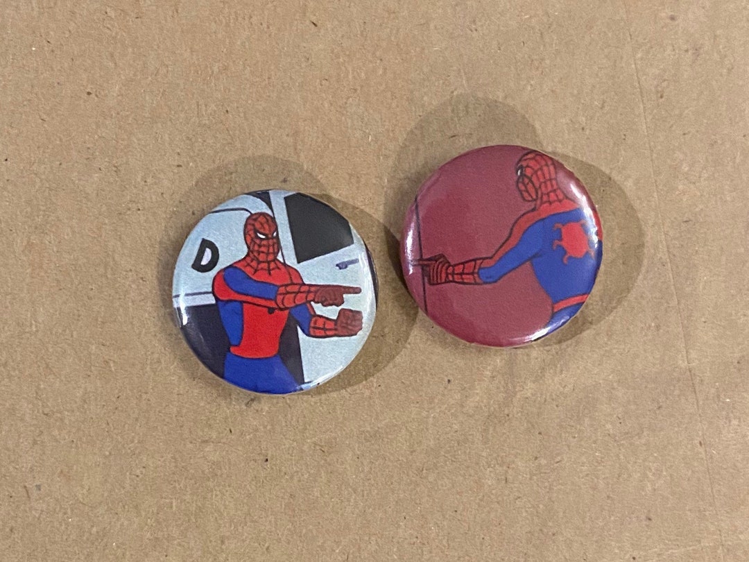 Spider-man Meme 1 Inch Pinback Button Set - Etsy