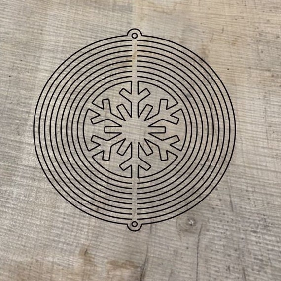 Snowflake Wind Spinner DXF Digital Download Files for CNC - Etsy