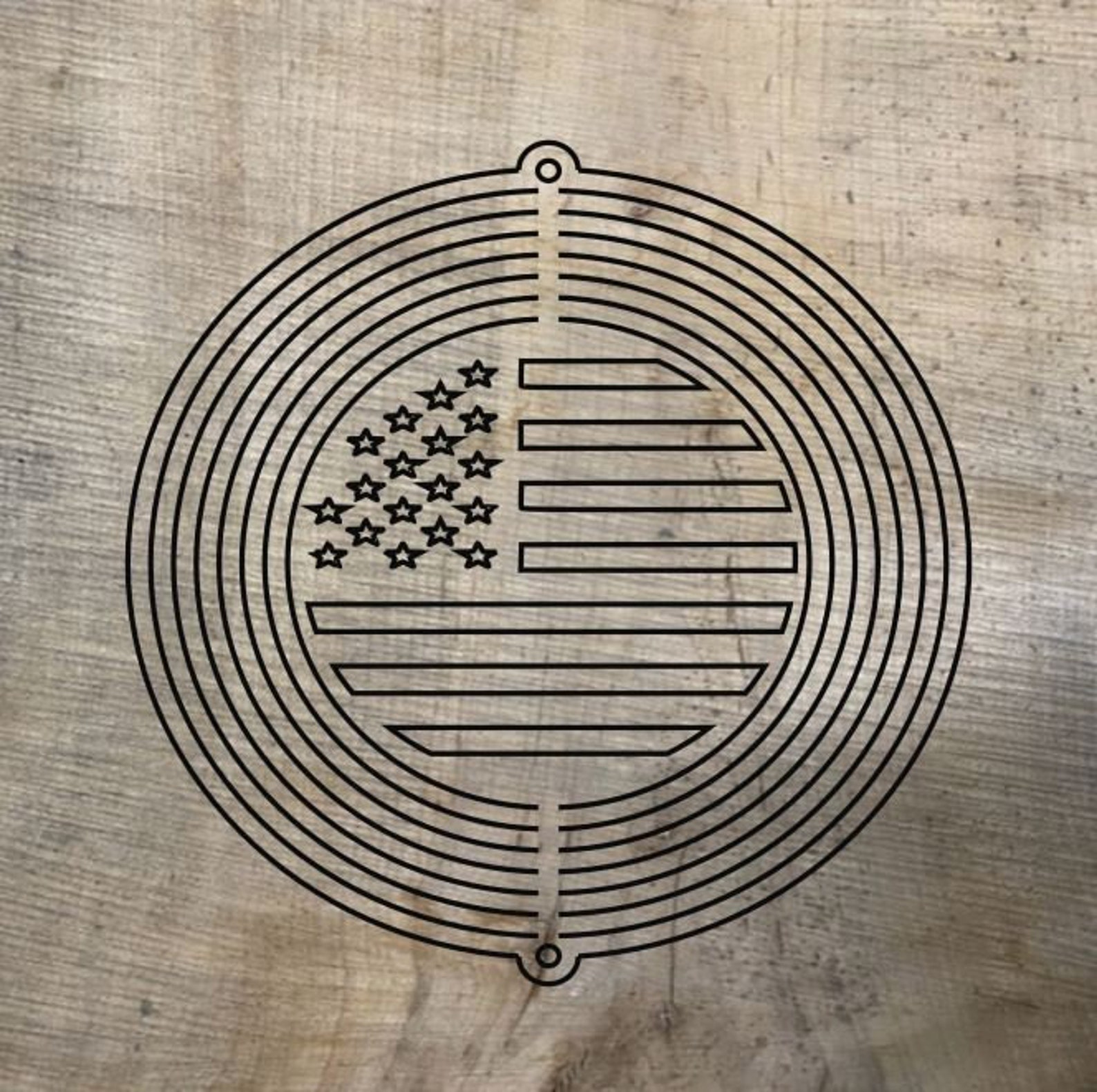 American Flag Wind Spinner DXF SVG PNG Digital Download Files Cnc ...
